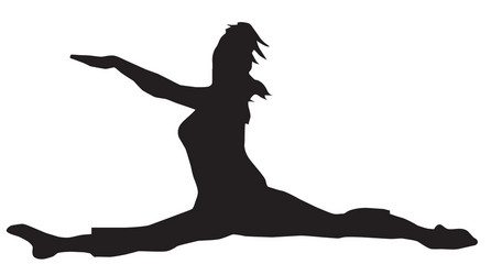 Leaping ballet dancer silhouette Royalty Free Vector Image