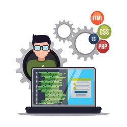 Web developer design Royalty Free Vector Image