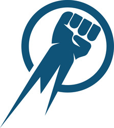 Hand strong logo Royalty Free Vector Image - VectorStock