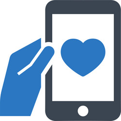 Mobile app for heart pulse heartbeat rate Vector Image