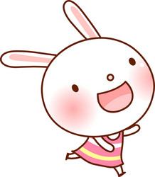 A cute rabbit running Royalty Free Vector Image