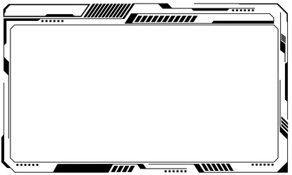 Hud frames black user interface elements design Vector Image