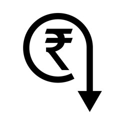 Symbol of the indian rupee Royalty Free Vector Image