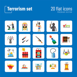 Terrorism icon set Royalty Free Vector Image - VectorStock