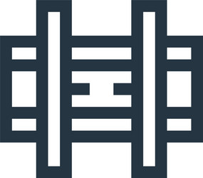 Wall bracket icon editable stroke Royalty Free Vector Image