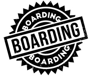 Boarding rubber stamp Royalty Free Vector Image