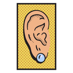 Man dont hear icon cartoon people talk Royalty Free Vector