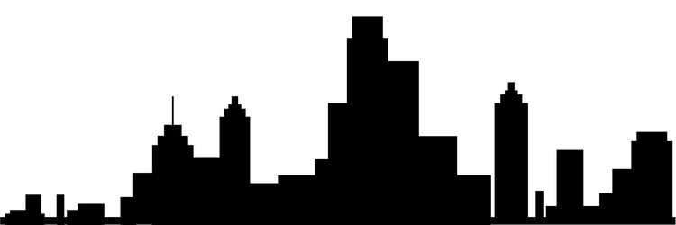 New york city view silhouette Royalty Free Vector Image