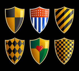 Set of shields various shapes - modern Royalty Free Vector