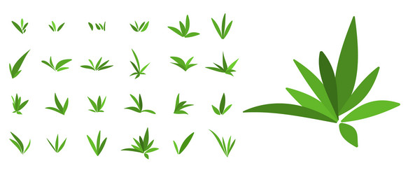 Simple stylized green grass Royalty Free Vector Image