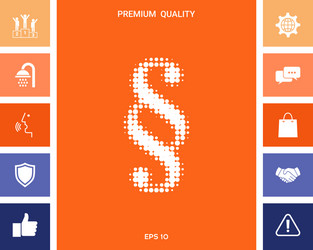 Paragraph halftone logo Royalty Free Vector Image