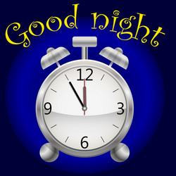 Realistic alarm clock on a dark background good Vector Image