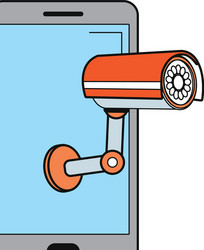 Security system cartoon Royalty Free Vector Image