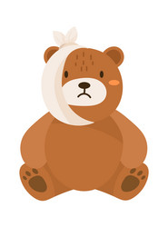 Bear with headache Royalty Free Vector Image - VectorStock