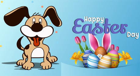 Happy Easter Dog Vector Images (over 420)