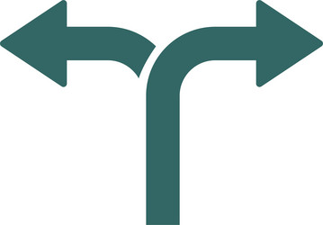 Left and right choice colorful arrows opposite Vector Image