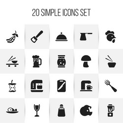 Set of 20 editable cook icons includes symbols Vector Image