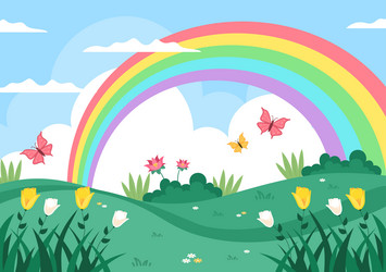 Spring theme landscape 2 Royalty Free Vector Image