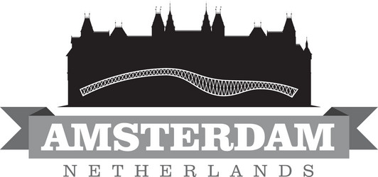 Amsterdam netherlands city symbol Royalty Free Vector Image