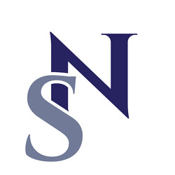 Letter sn logo design template s n Royalty Free Vector Image
