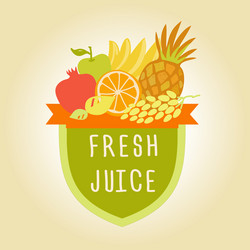 Logo for fruit smoothie Royalty Free Vector Image
