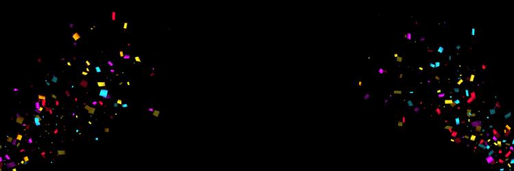 Falling blue cut out foil ribbon exploding Vector Image