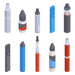 Isometric electronic cigarettes vape box Vector Image