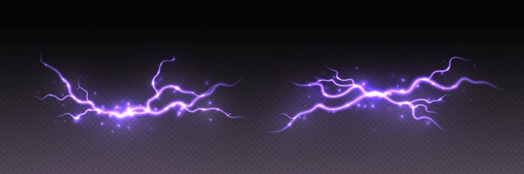 Thunderstorm lightning thunderbolt strike Vector Image