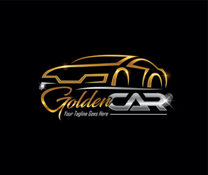 Gold car logo icon Royalty Free Vector Image - VectorStock