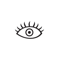 Eye icon modern minimal flat design style Vector Image
