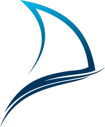 Sailing ship boat sail logo Royalty Free Vector Image