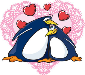 Little penguins with balloons Royalty Free Vector Image