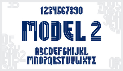 Abstract geometric original font typeset logo Vector Image