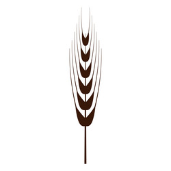Round wheat spike cut-out Royalty Free Vector Image