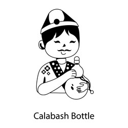 Calabash bottle Royalty Free Vector Image - VectorStock