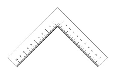 Corner rulers from isolated Royalty Free Vector Image