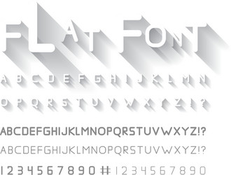 Cast shadow font Royalty Free Vector Image - VectorStock