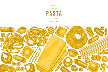 Realistic pasta italian spaghetti shells Vector Image