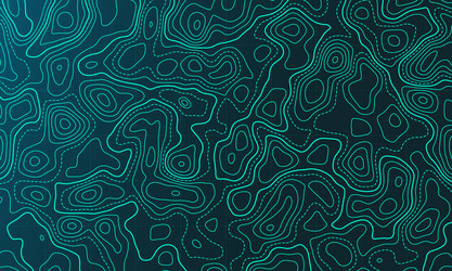 Ocean topographic line map with curvy wave Vector Image