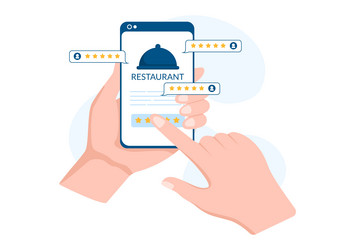 Restaurant rating review template hand drawn Vector Image