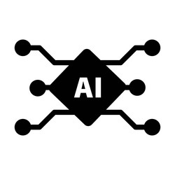 Ai artificial intelligence icon digital micro Vector Image