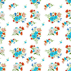 Contemporary summer floral pattern with small Vector Image