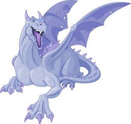 Cartoon flying dragon winged magic Royalty Free Vector Image