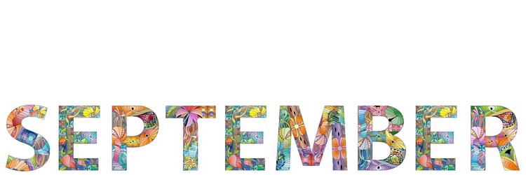 September handwritten word modern calligraphy Vector Image