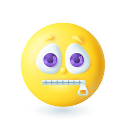 3d cartoon sad crying emoticon style icon Vector Image