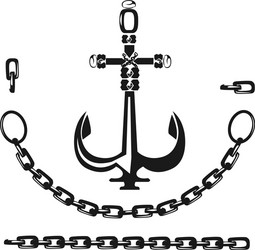 Anchor with chain Royalty Free Vector Image - VectorStock