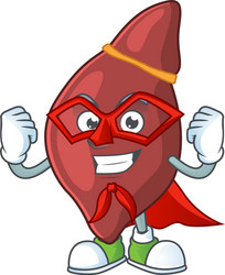 Super hero red cabbage character cartoon Vector Image