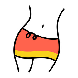 Slim belly Royalty Free Vector Image - VectorStock