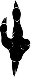 Bottom velociraptor dinosaur paw with claws Vector Image