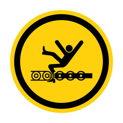 Warning exposed conveyor and moving parts Vector Image